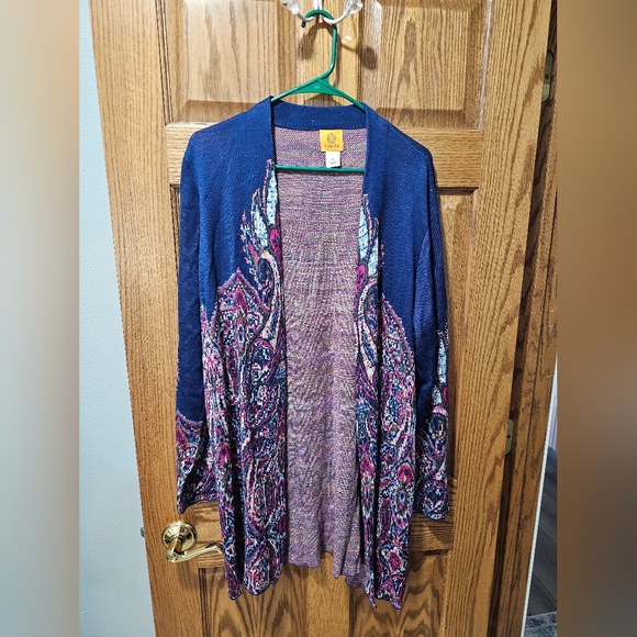 Ruby Rd. | Sweaters | Ruby Rd Navy And Pink Paisley Cardigan | Poshmark